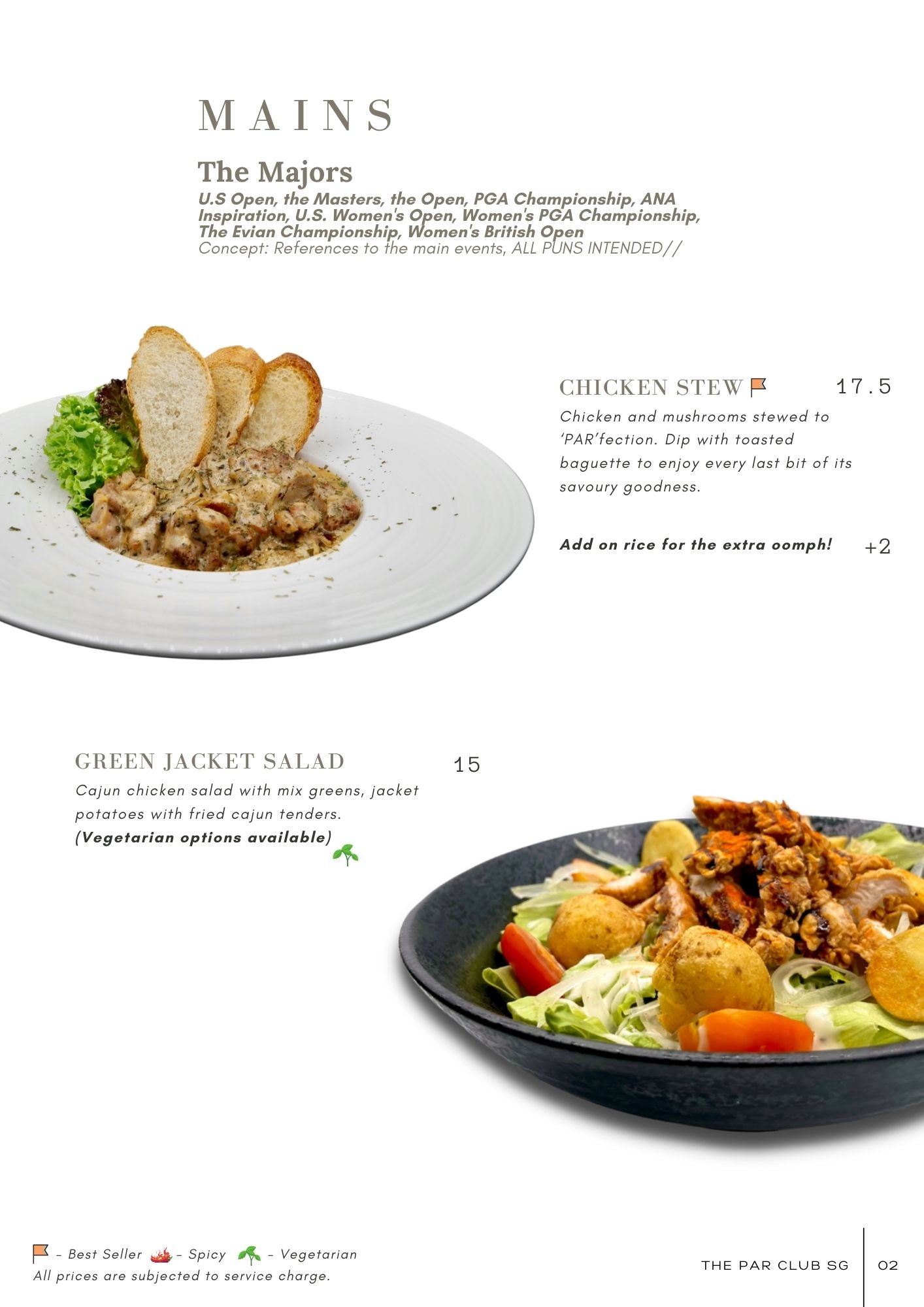 Menu – The Par Club Singapore
