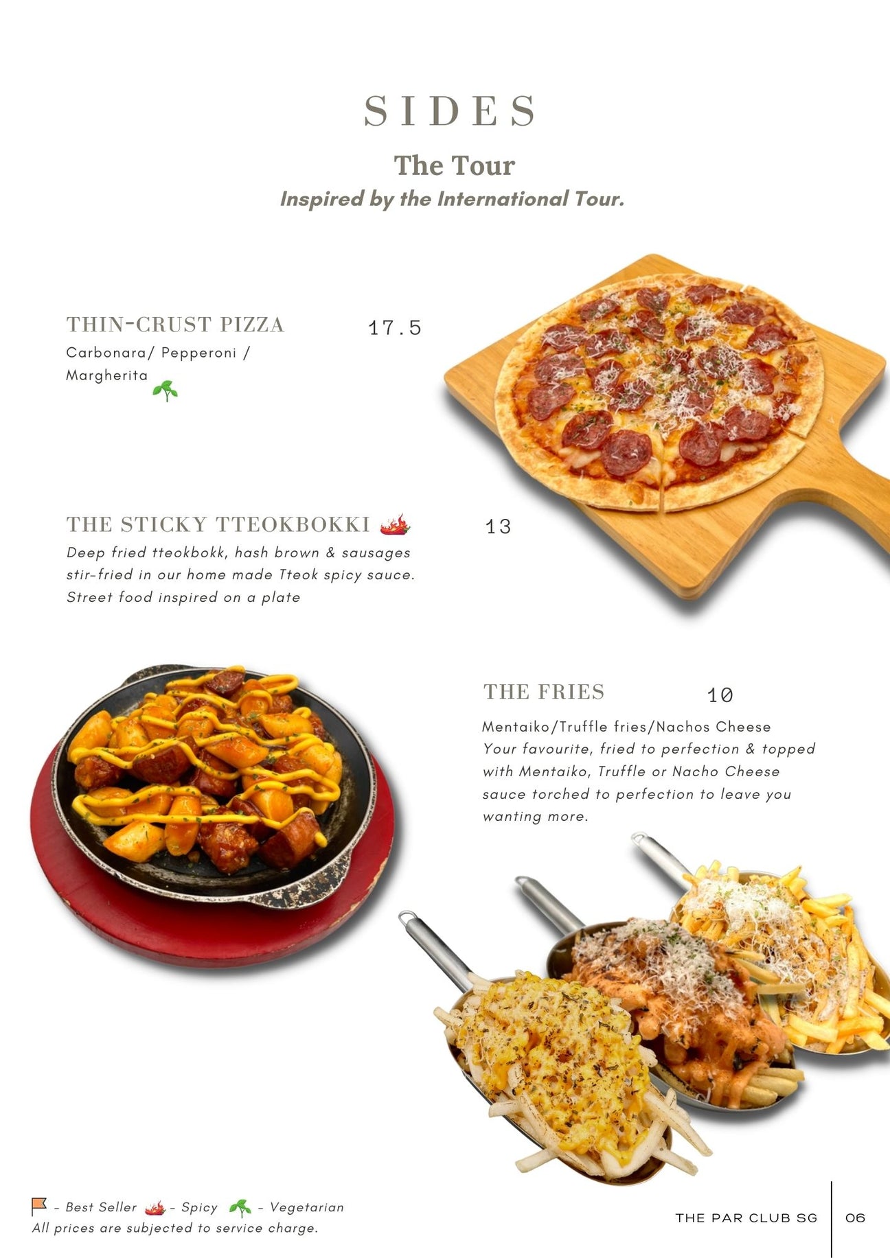 Menu – The Par Club Singapore