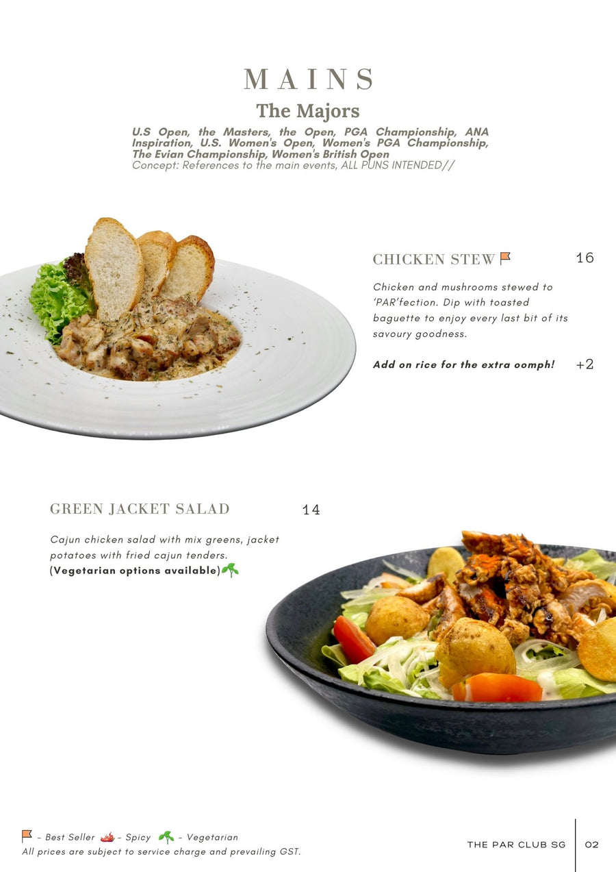 Menu – The Par Club Singapore