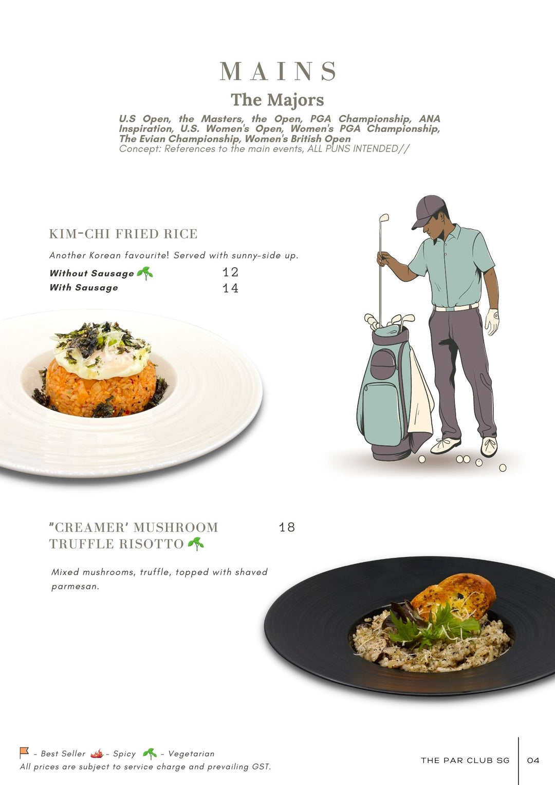 Menu – The Par Club Singapore